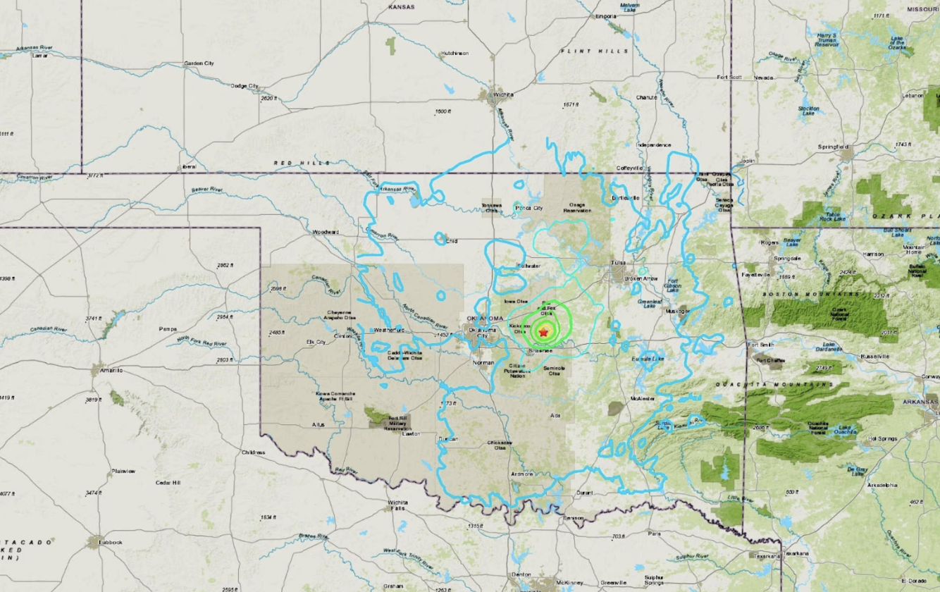 Magnitude 5.1 Earthquake Strikes Oklahoma Communities in Prague & Meeker